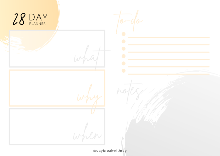 28-Day Planner: How to Plan Your Goal and Secure Your Success