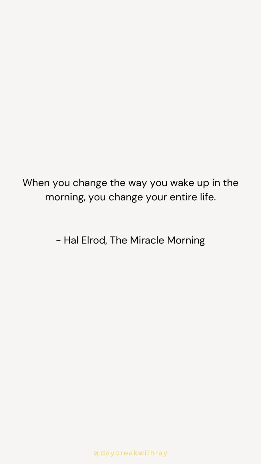 How to Start Your Day Right with the Miracle Morning routine